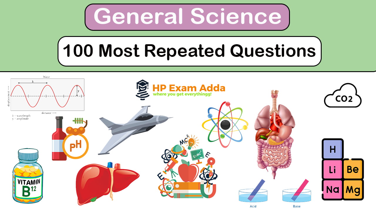 Top 100 General Science Question for All Competitive Exams – HP Exam Adda
